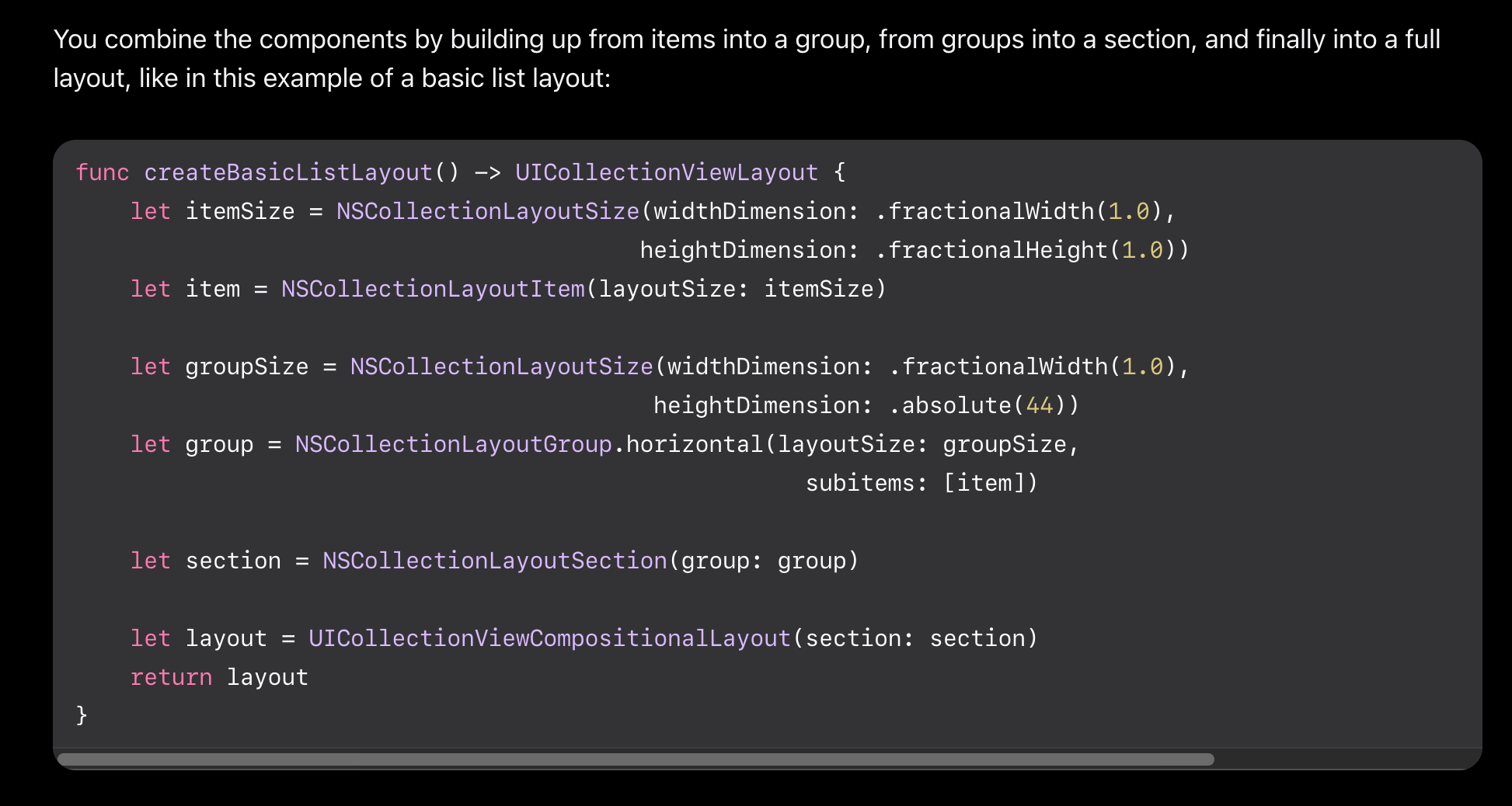 Swift Uicollectionviewcompositionallayout 정리 초림이의 연구실