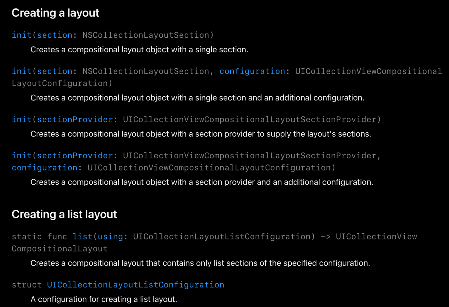 [Swift] UICollectionViewCompositionalLayout 정리 - 초림이의 연구실